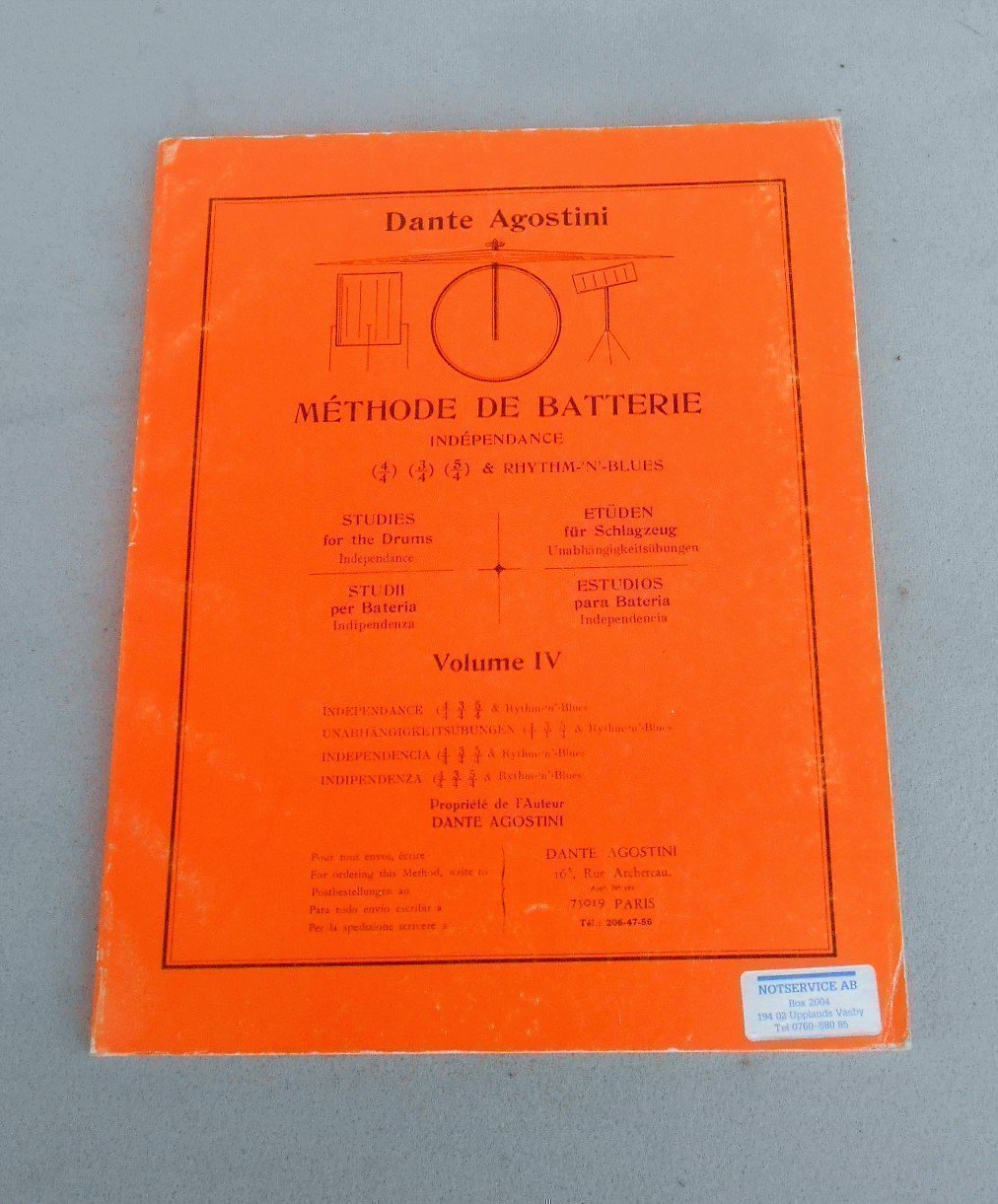 NOTBOK METHODE DE BATTERIE VOLUME IV | Köp på Tradera (703799168)