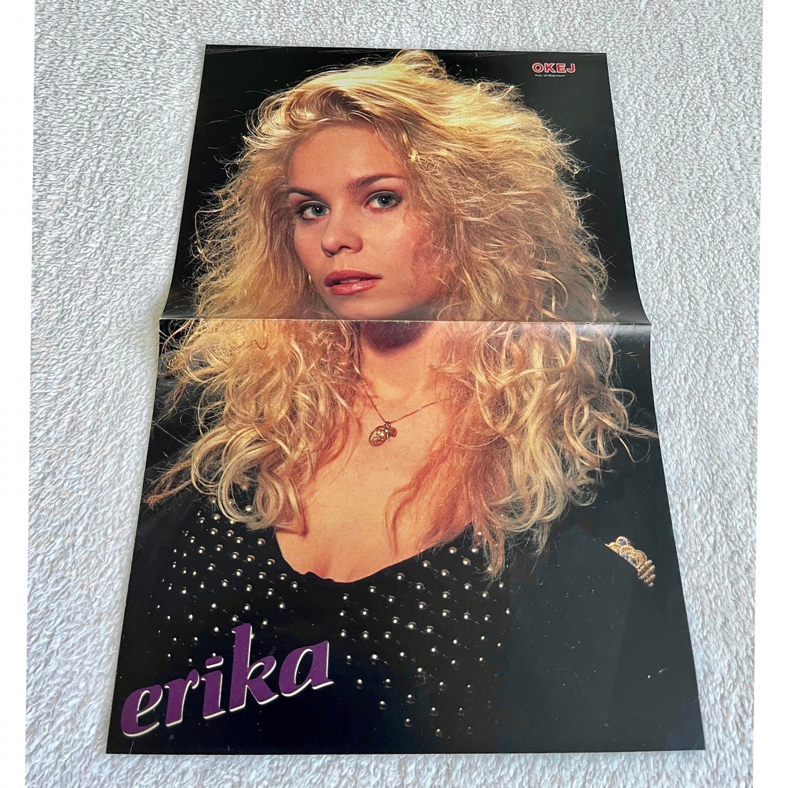 ERIKA poster 1990 - Affisch Tidningen OKEJ 1990.. | Köp på Tradera ...