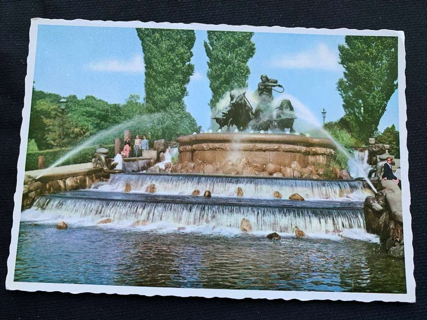 Köpenhamn Gefion Springvandet fontän . Postkort.. | Köp på Tradera ...