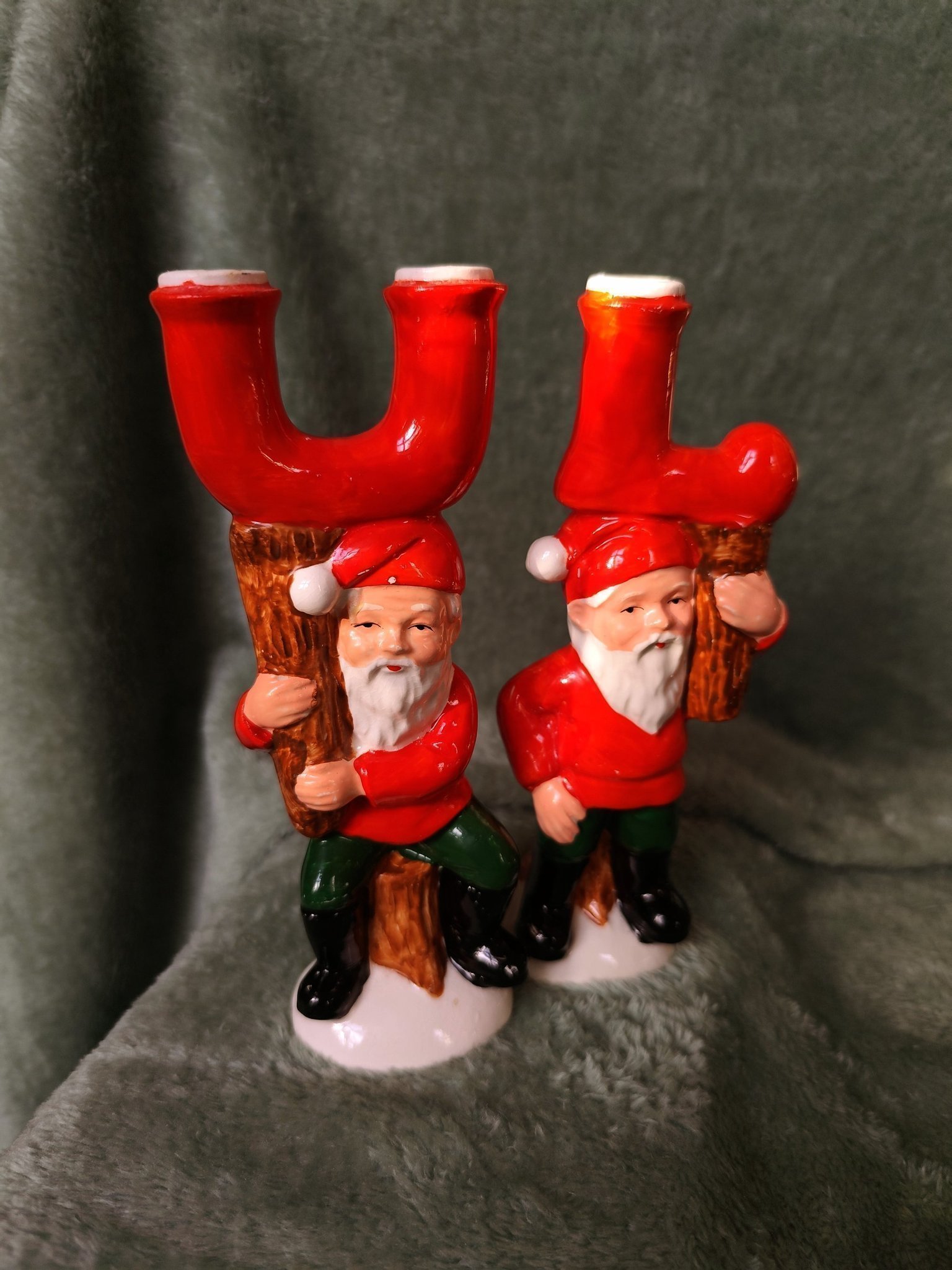 Retro Jul Tomte Ljusstakar | Köp på Tradera (705967289)