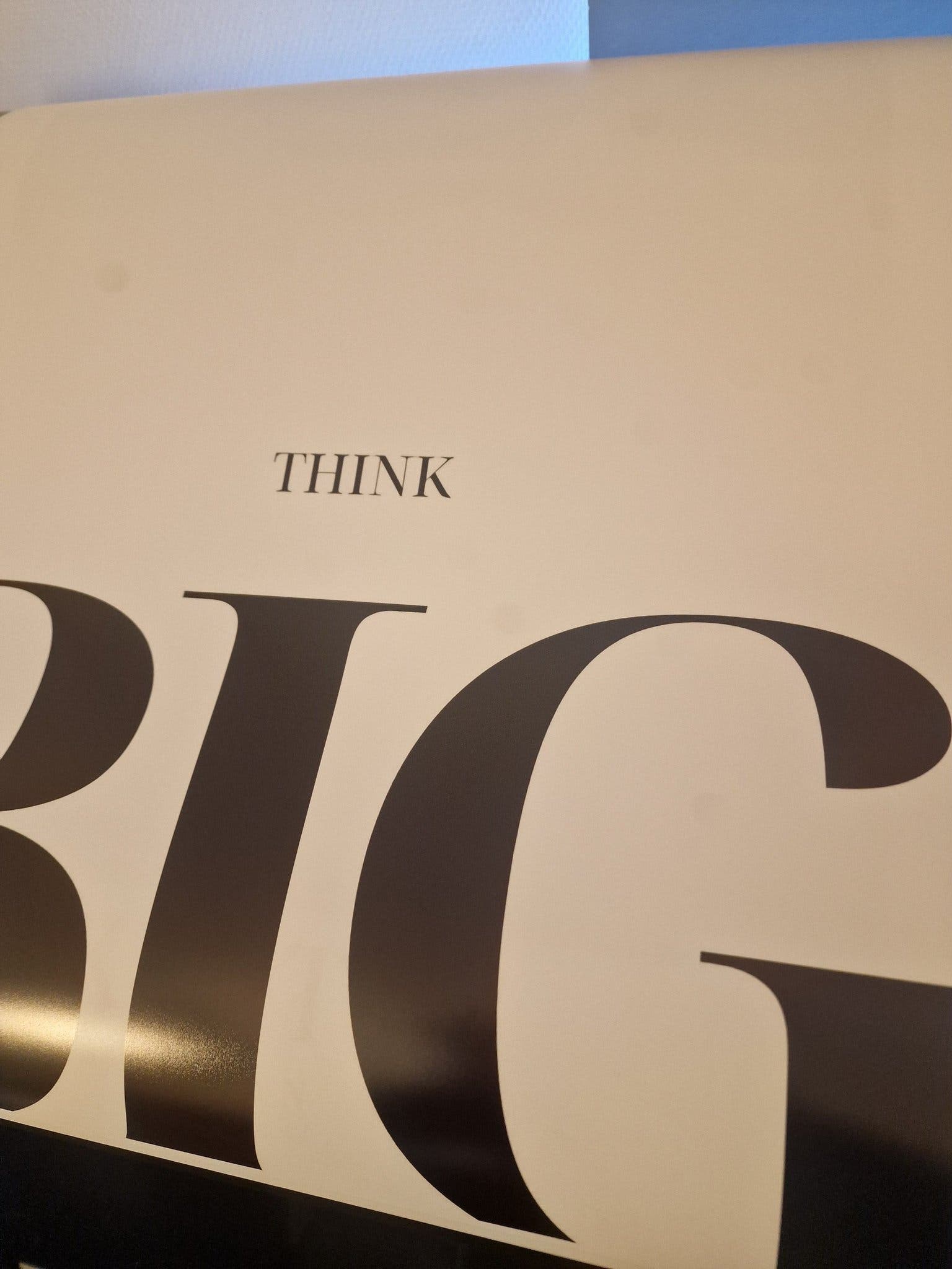 Se produkter som liknar Text Poster "Think Big" på Tradera (711145311)