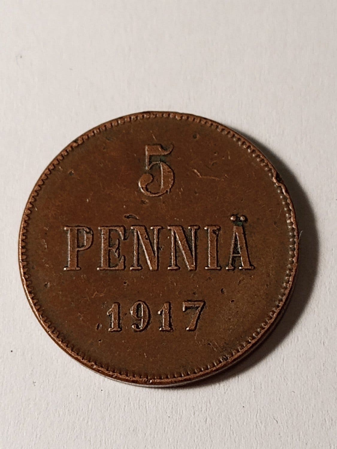 Finland*5 penni 1917 II Cu Republic *BRA *1+- | Köp på Tradera (523680038)