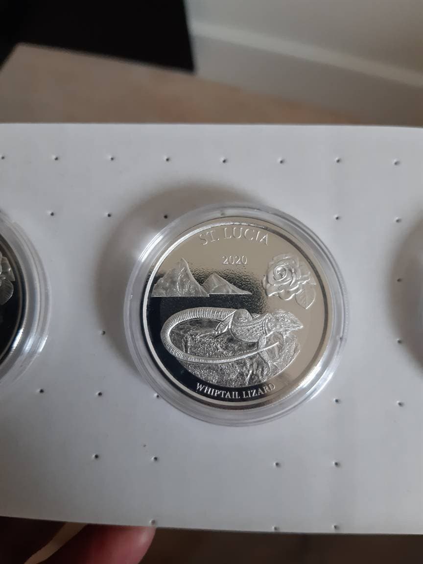 1 oz Silvermynt 999 silver Whiptail Lizard | Köp på Tradera (655388150)