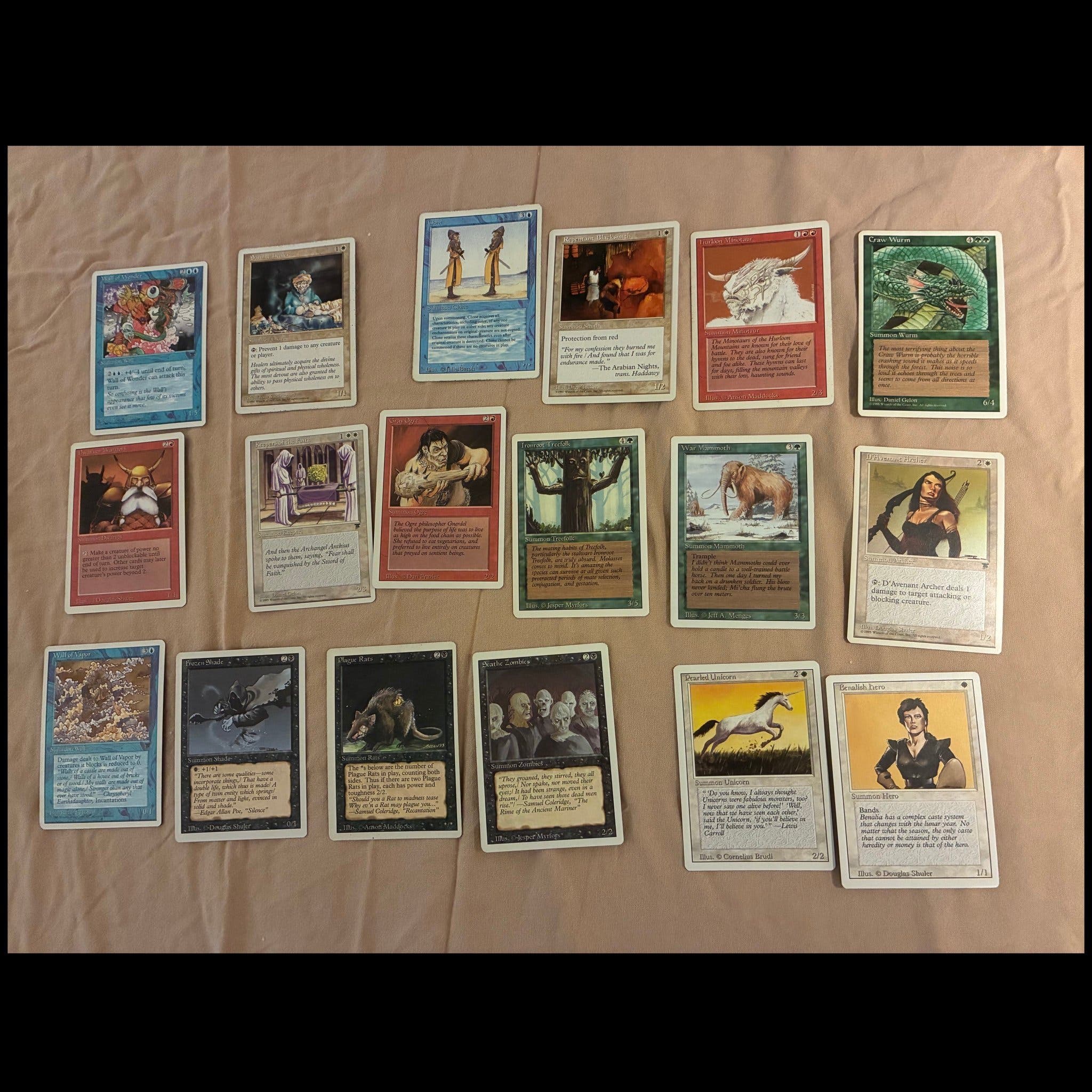 Magic The Gathering. 18 kort med vit ram, från .. | Köp på Tradera ...