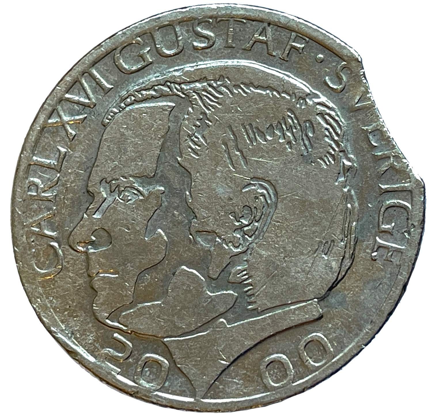 Carl XVI Gustaf, 1 Krona 2000, kraftigt kantexe.. | Köp på Tradera ...