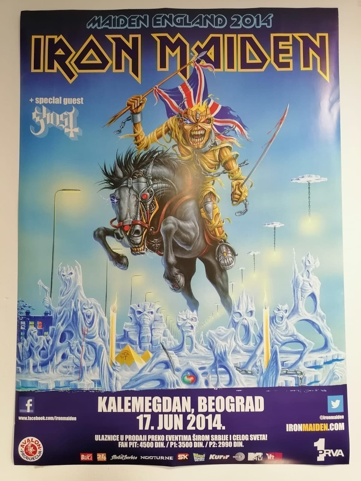IRON MAIDEN - giant concert poster Belgrade / S.. | Köp på Tradera ...