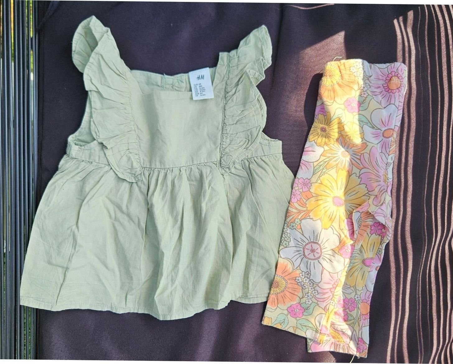 H&M Topp och blommiga leggings, storlek 68 | Köp på Tradera (734764804)