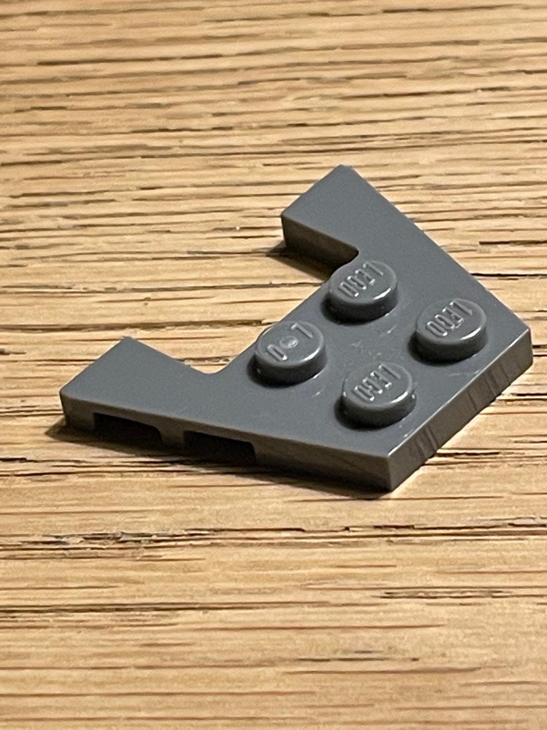 Plate 3X4 W/Angles (28842) Dark Stone Grey 1st | Köp på Tradera (604547318)