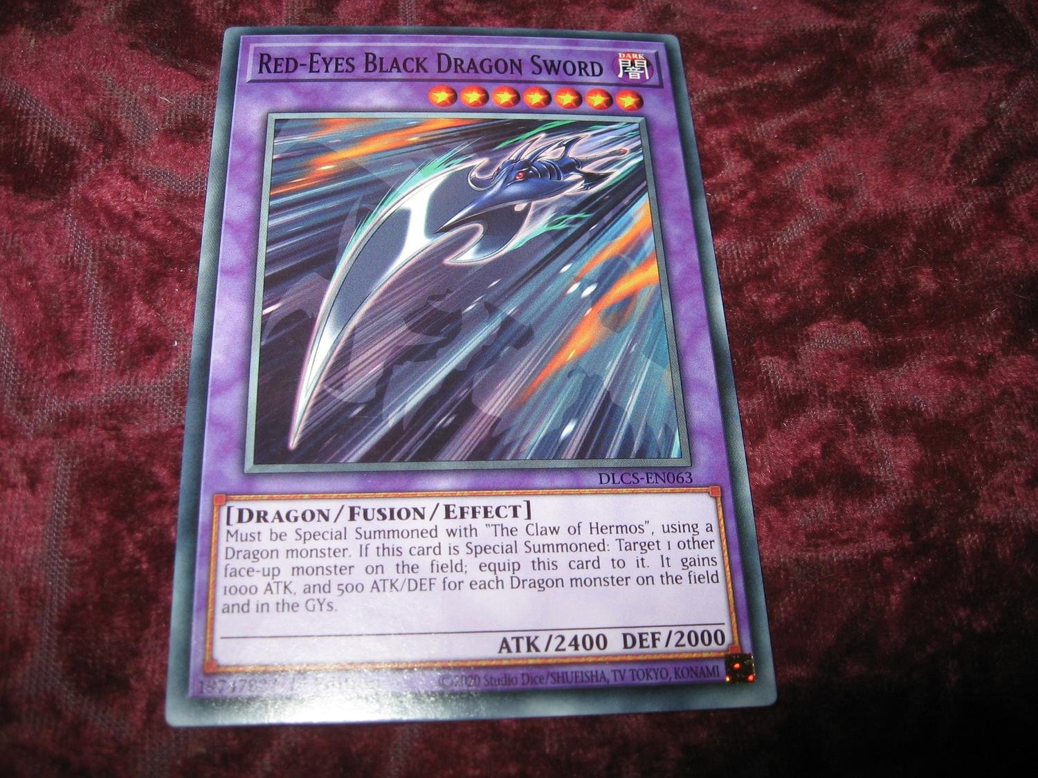 YU-GI-OH RED-EYES BLACK DRAGON SWORD DLCS-EN063 | Köp på Tradera ...