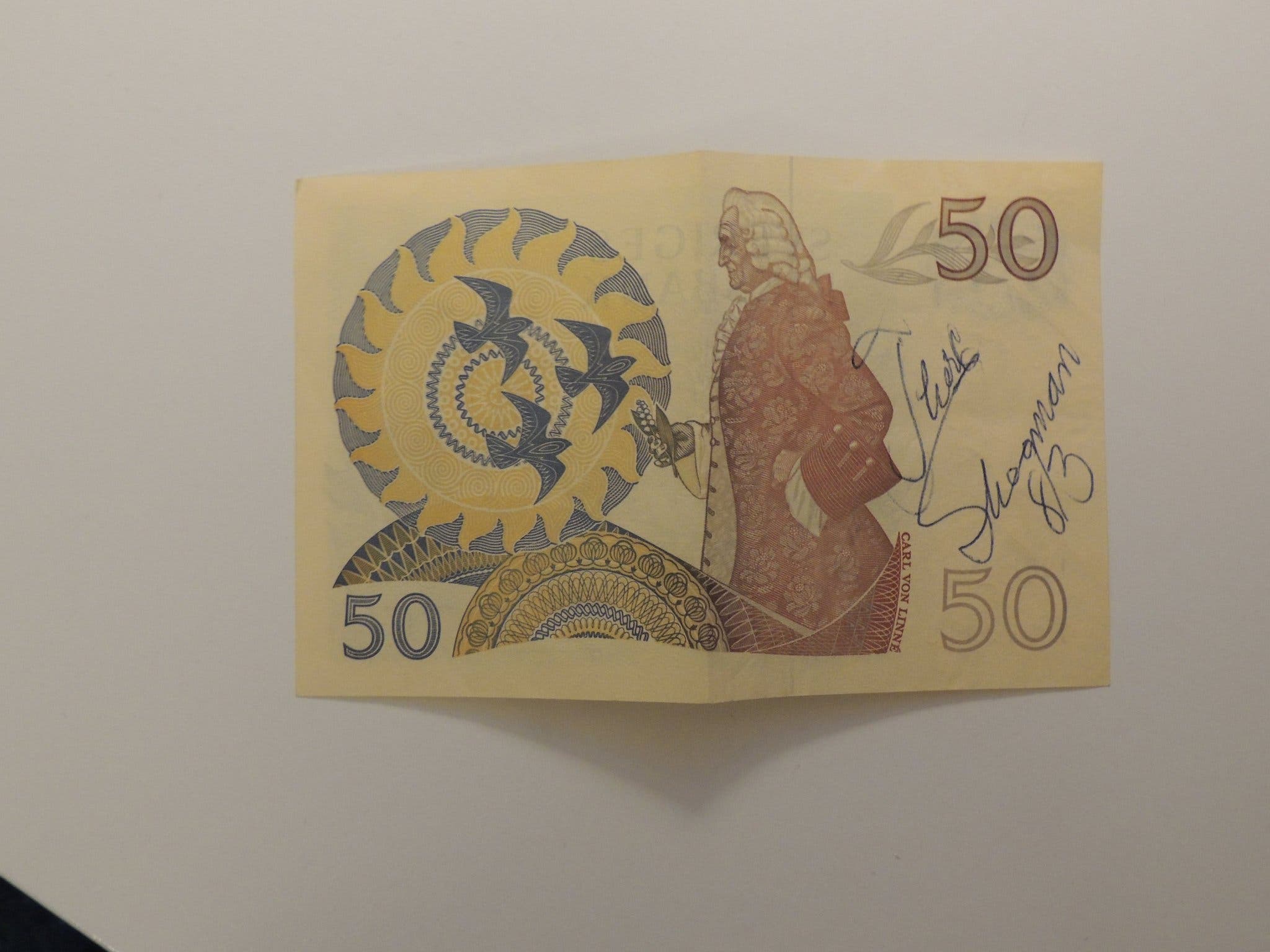 50 Kronor Sedel - med Thore Skogmans autograf | Köp på Tradera (695923389)