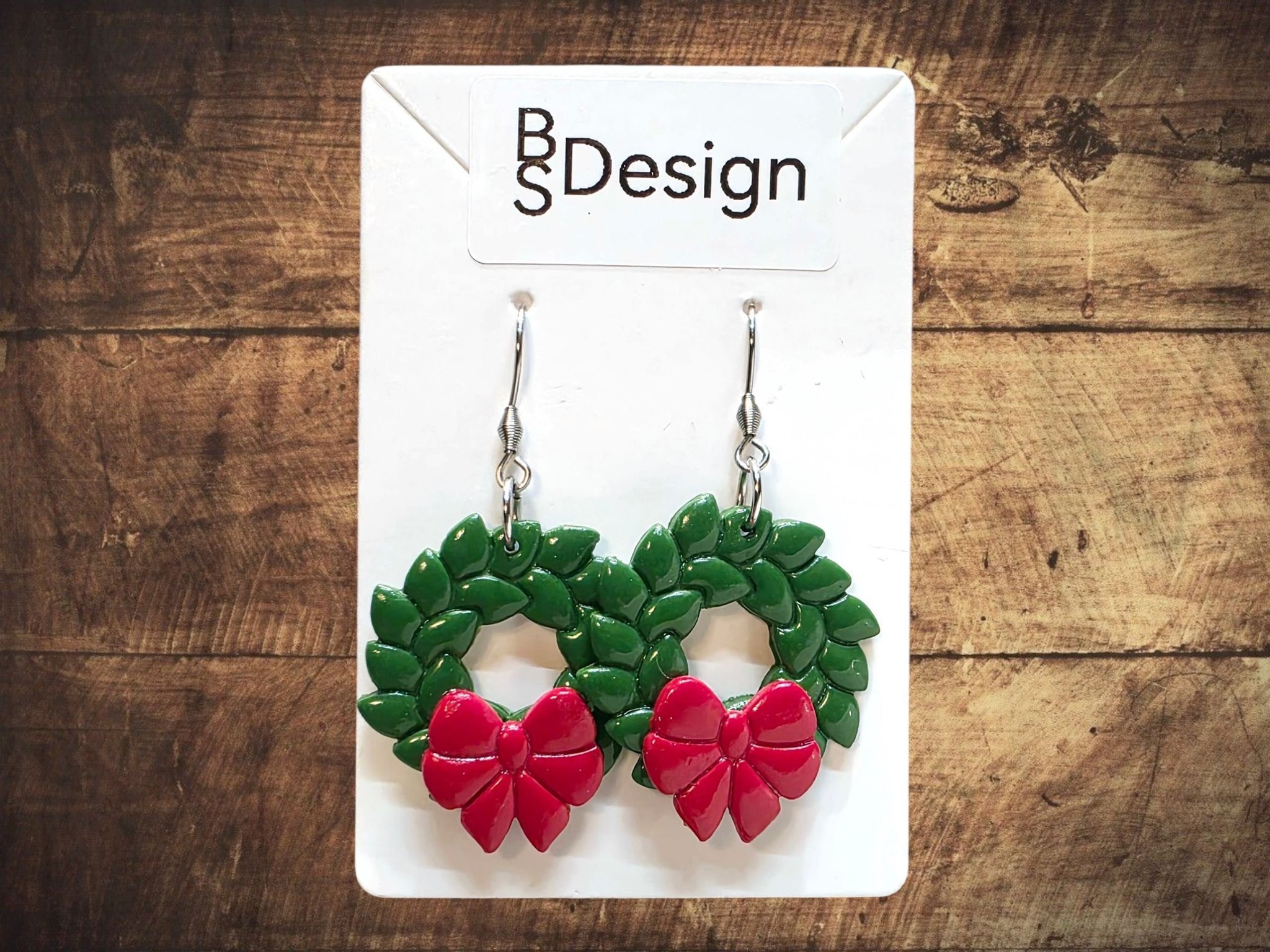 Julörhängen julkrans med röd rosett krok förgyl.. | Köp på Tradera ...