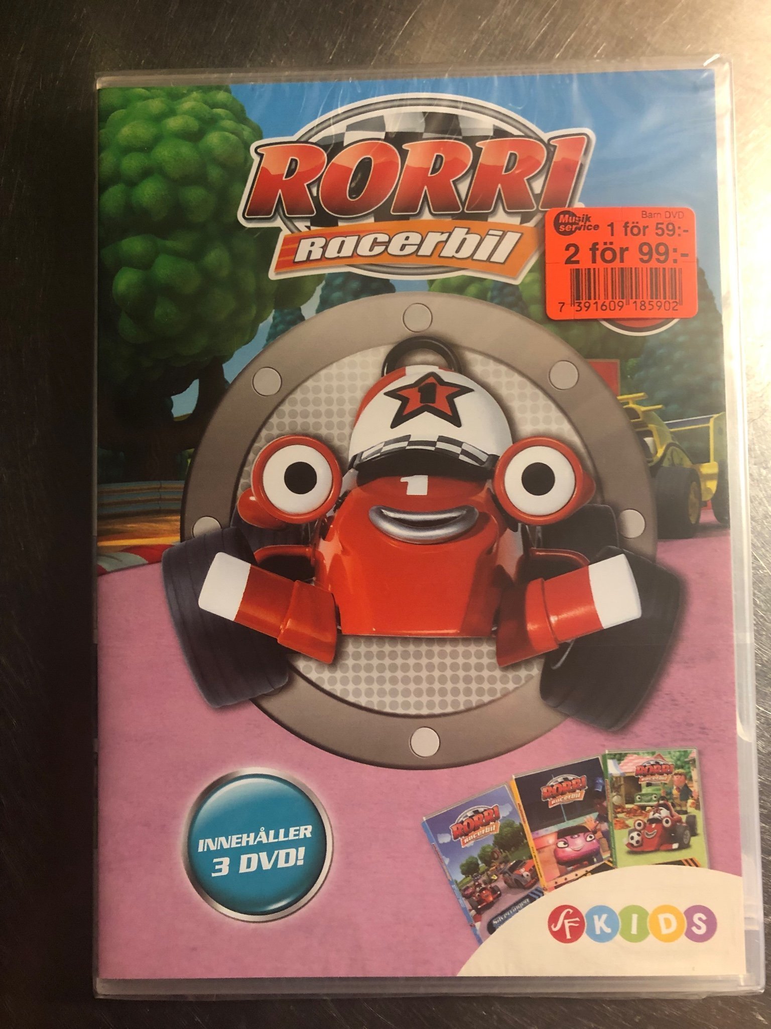 SF kids Rorri Racerbil Box 3 Dvd Inplastad