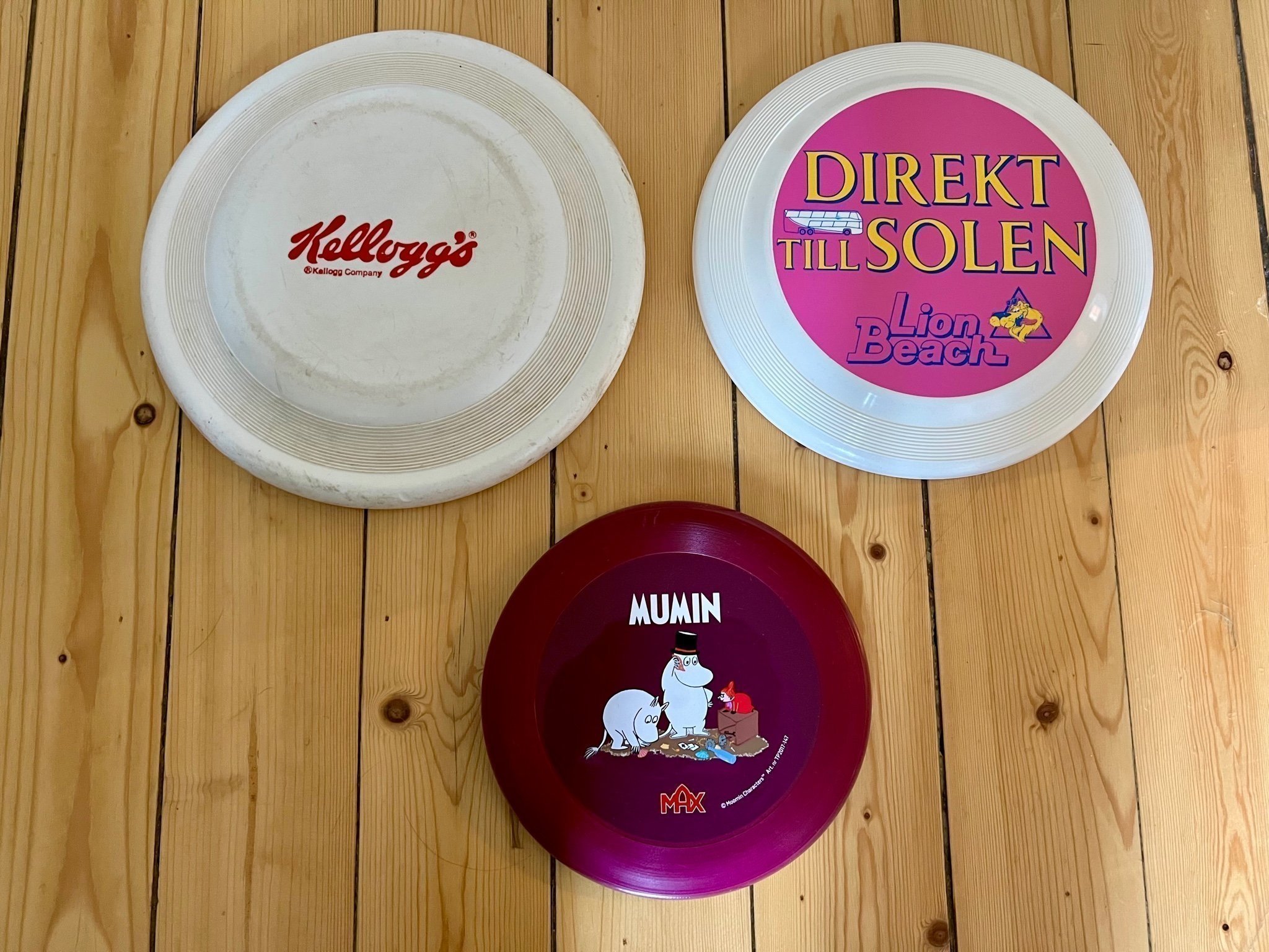 Samling av tre vintage frisbees | Köp på Tradera (713043776)
