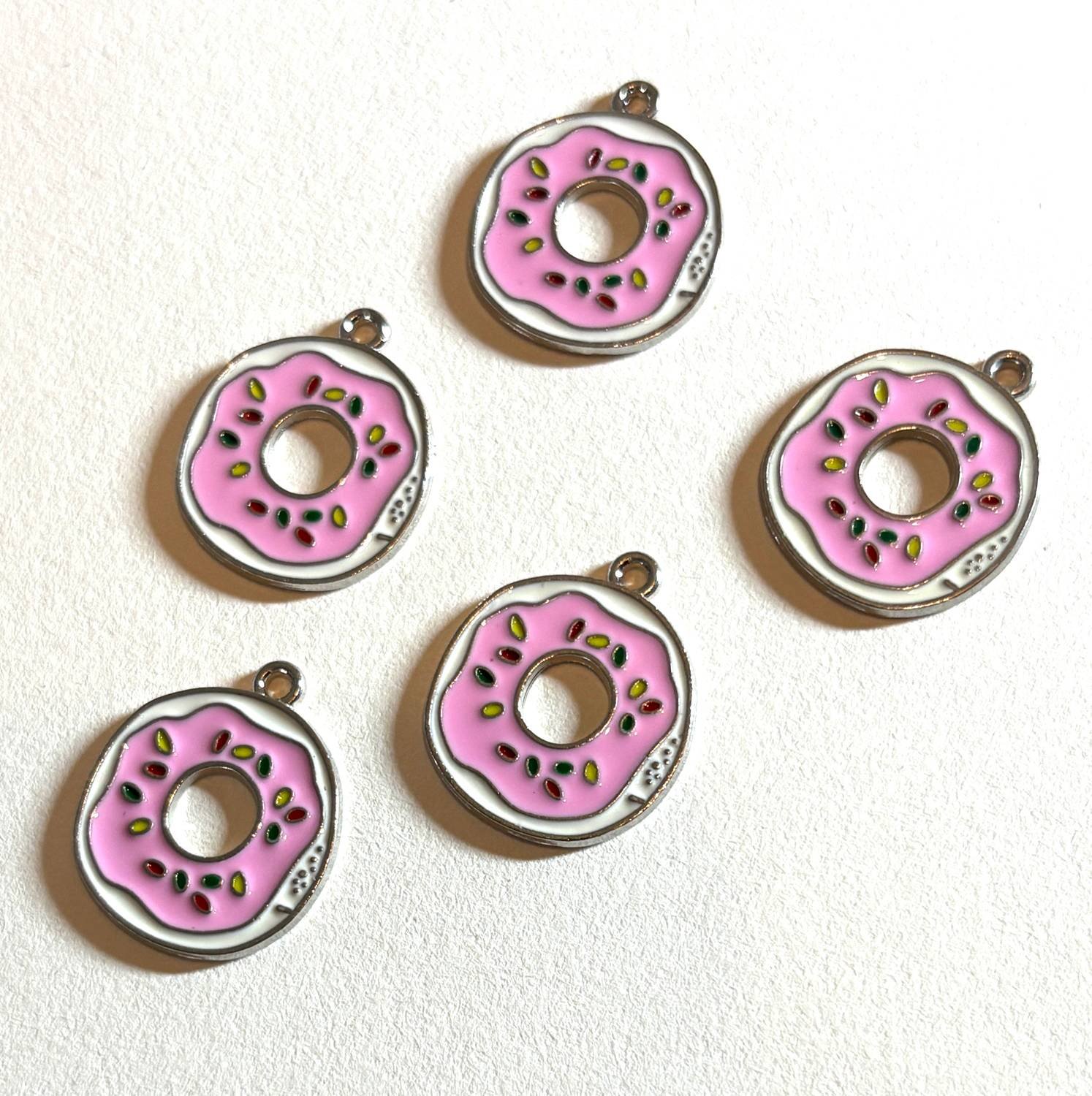 Munk donut Rosa Metall Berlocker Hängen smyckes.. | Köp på Tradera ...