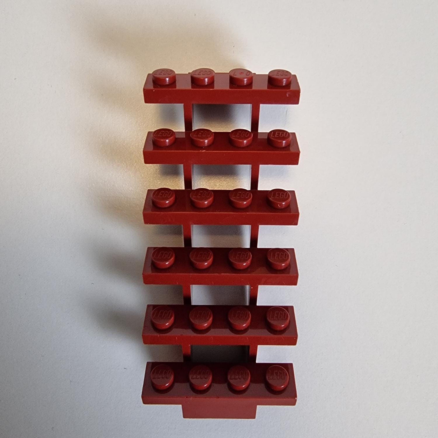 Lego Stairs 7 x 4 x 6 Straight Open Dark red | Köp på Tradera (600789933)