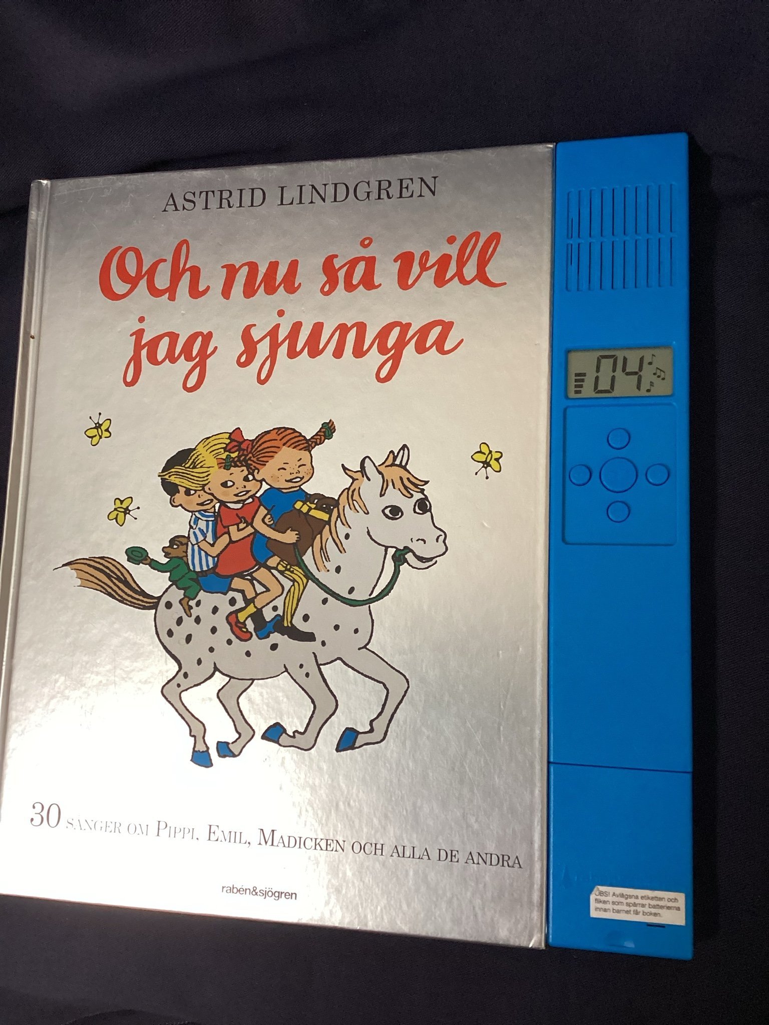 Sångbok Astrid Lindgren Ljudbok 30 sånger med P.. | Köp på Tradera ...