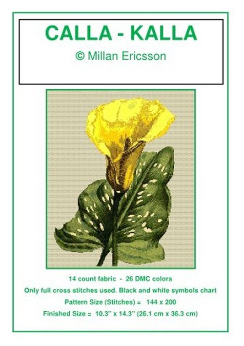 CALLA - KORSSTYGNSMÖNSTER . BRODERI - BLOMMOR | Köp på Tradera (684897901)