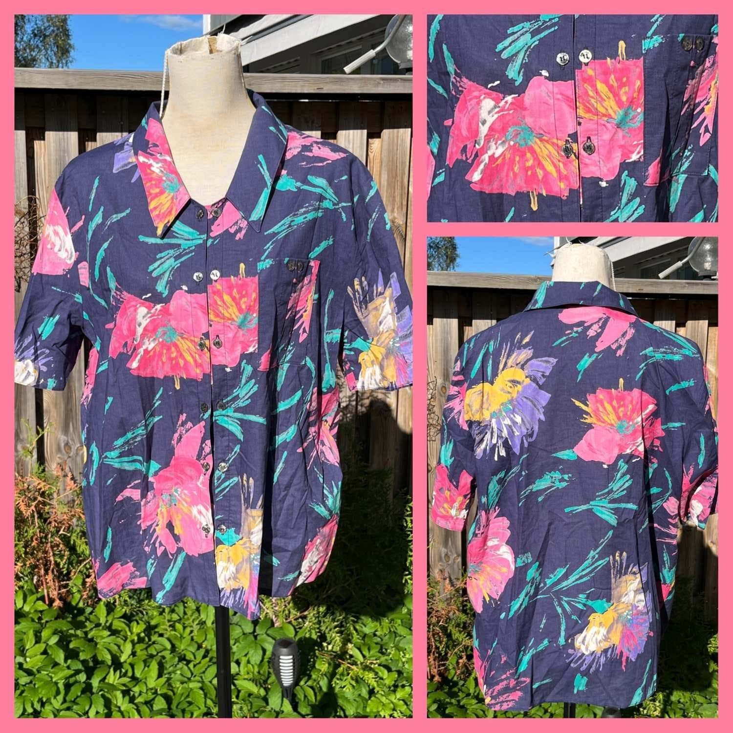 Retro vintage blus 80-tal | Köp från Vintagetraden på Tradera (694739143)