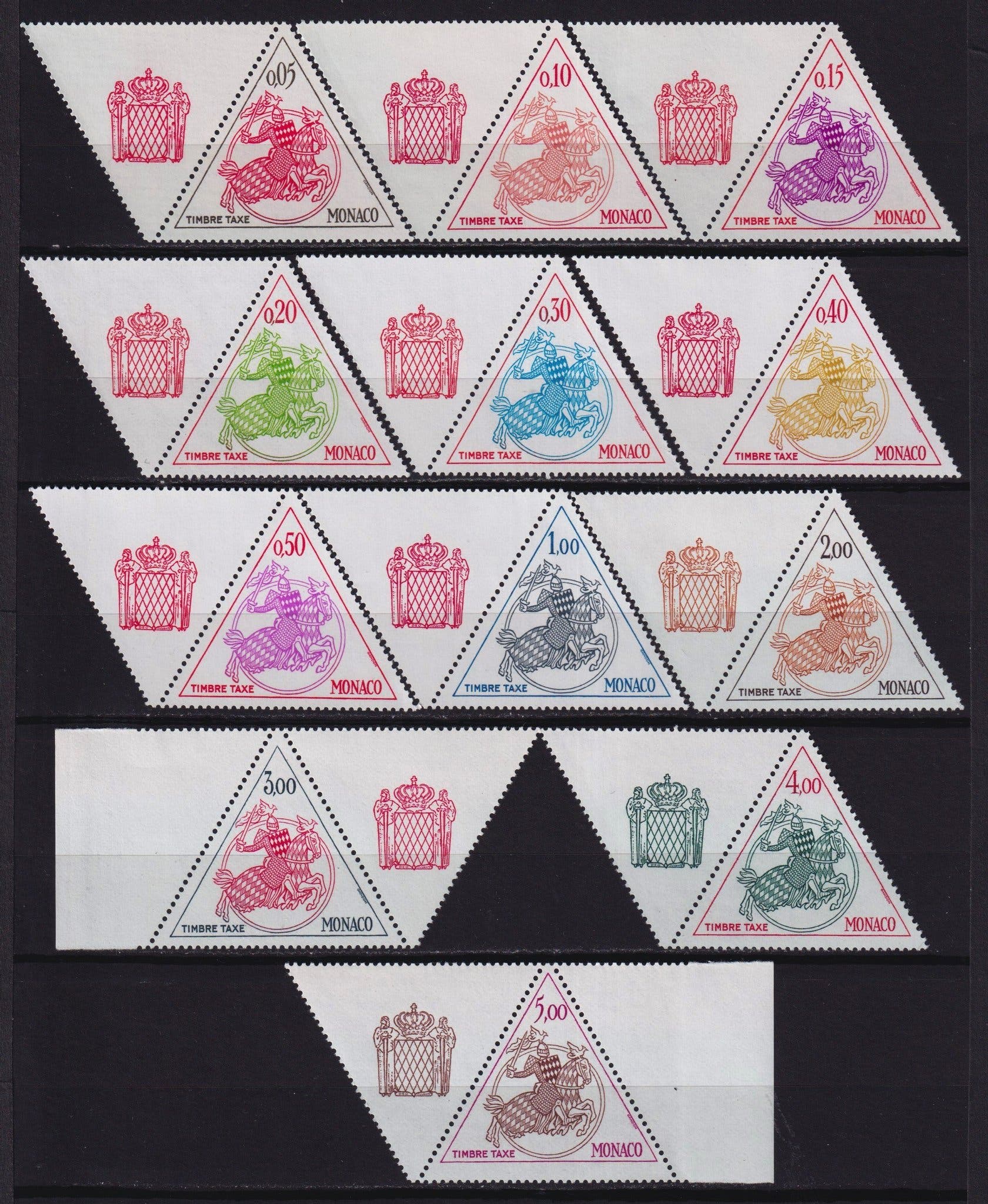 Monaco 1980-83 Postage Due, Knight in Armor wit.. | Köp på Tradera ...