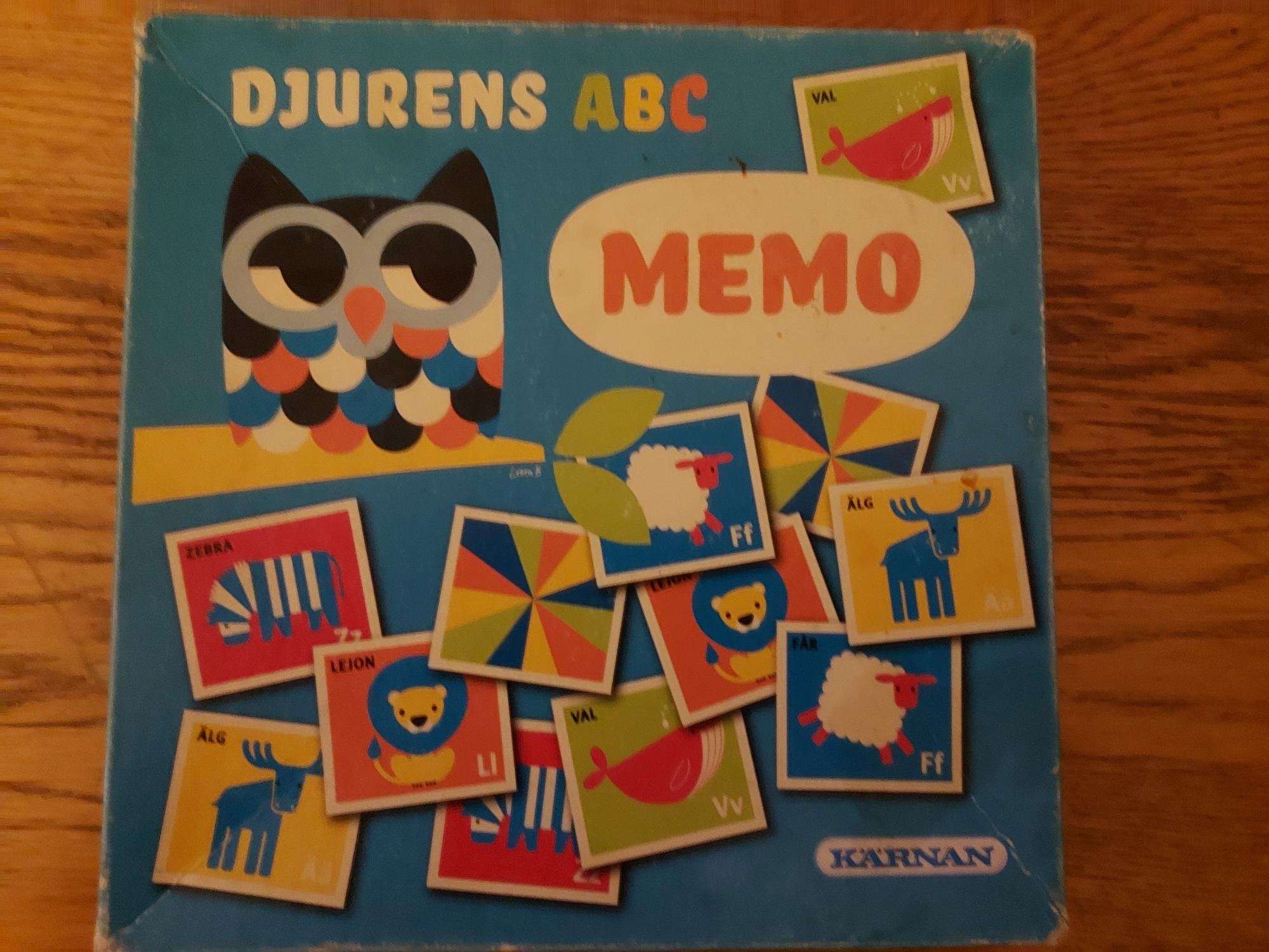 MEMO Barn Djurens ABC Ask 4,5 cm x 19 cm x 19 cm | Köp på Tradera ...