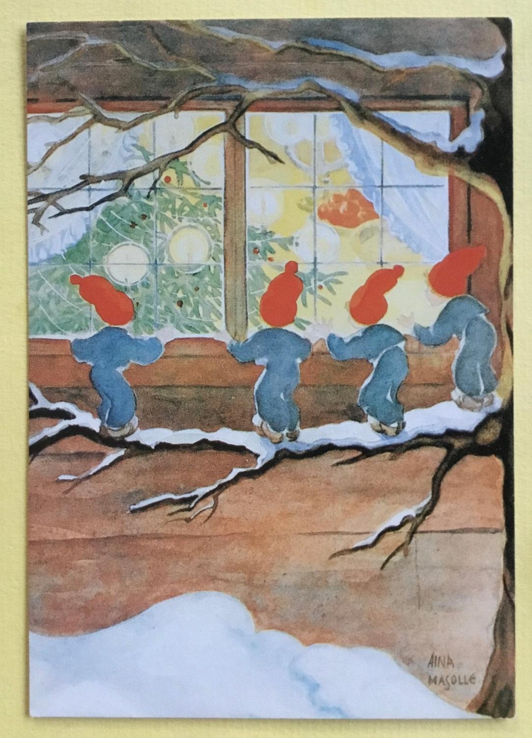 Julkort Tomtar AINA STENBERG MASOLLE | Köp på Tradera (567490468)