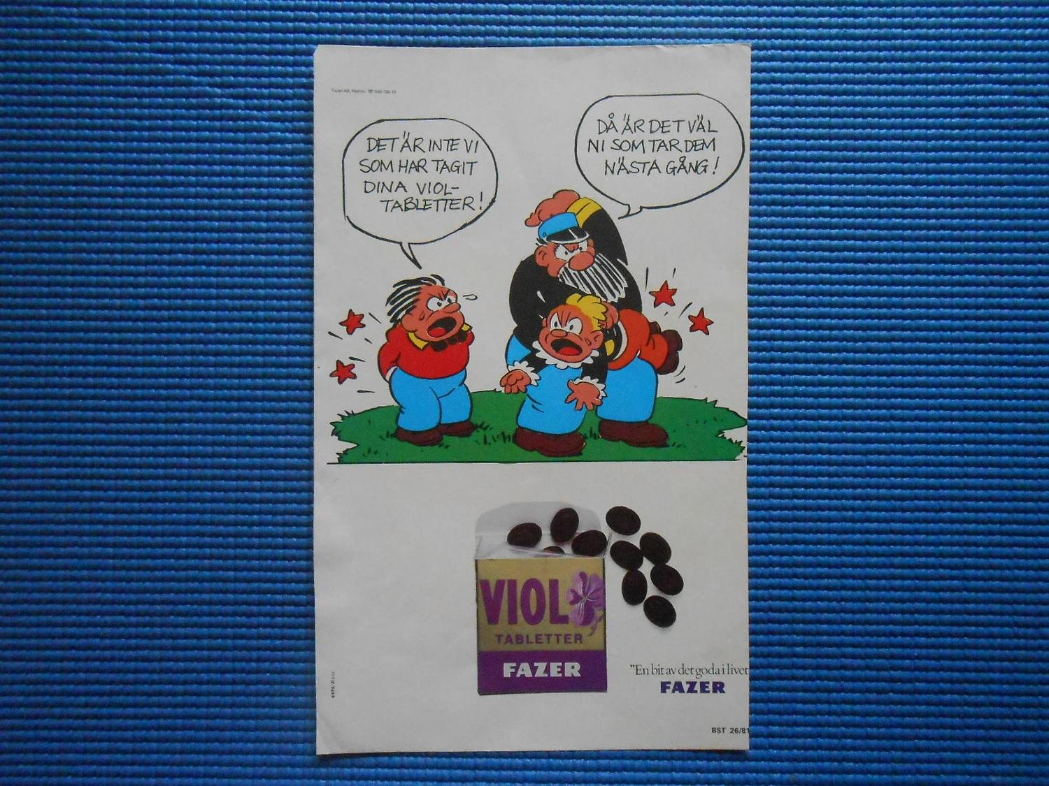 Annons Viol-tabletter Fazer med Knoll och Tott | Köp på Tradera (572395801)