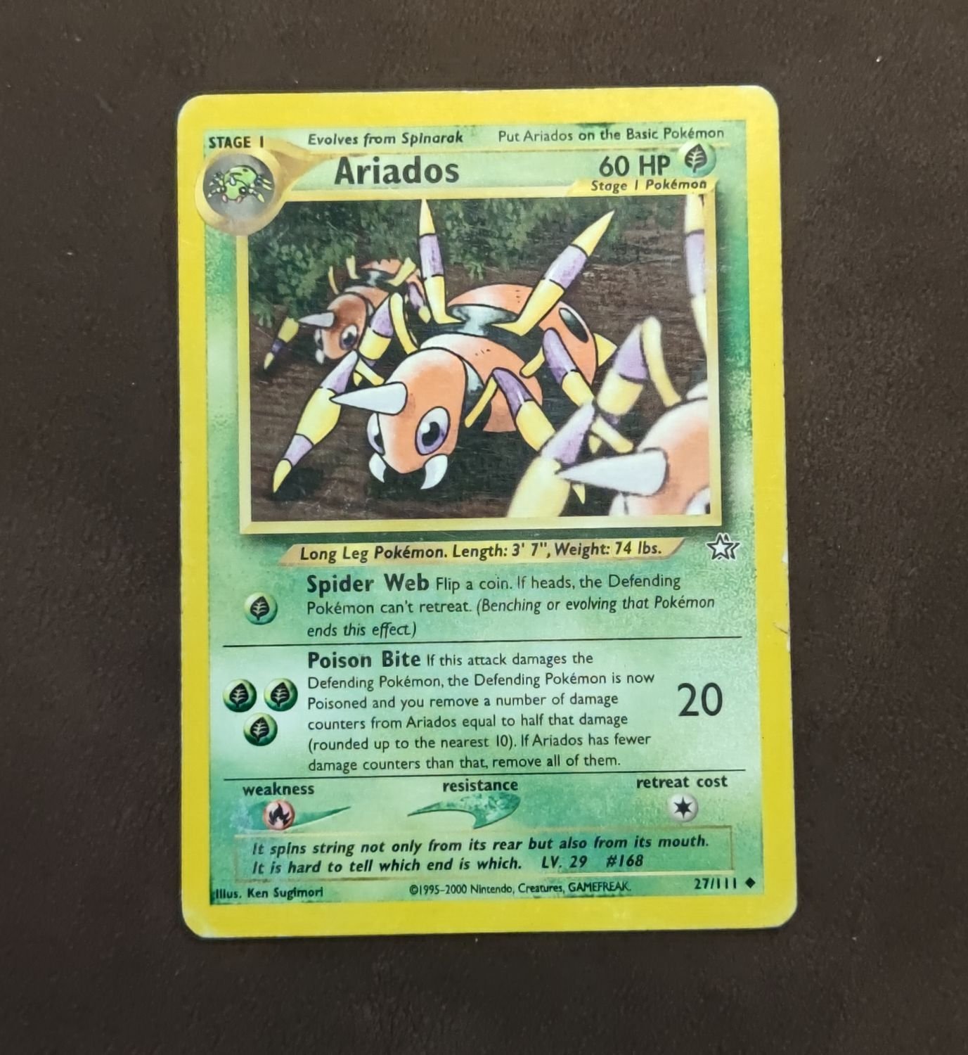 Ariados 27/111 Neo Genesis Set Pokémon kort WOT.. | Köp på Tradera ...