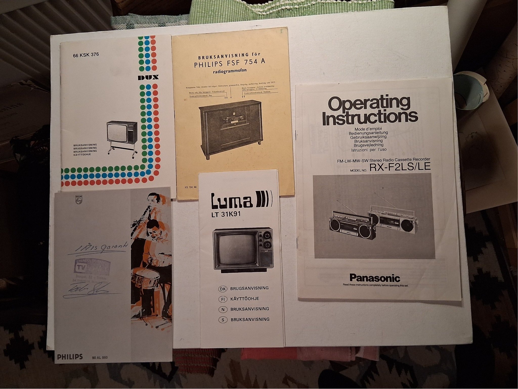 5 bruksanvisningar för äldre radio TV radiogram.. | Köp på Tradera ...