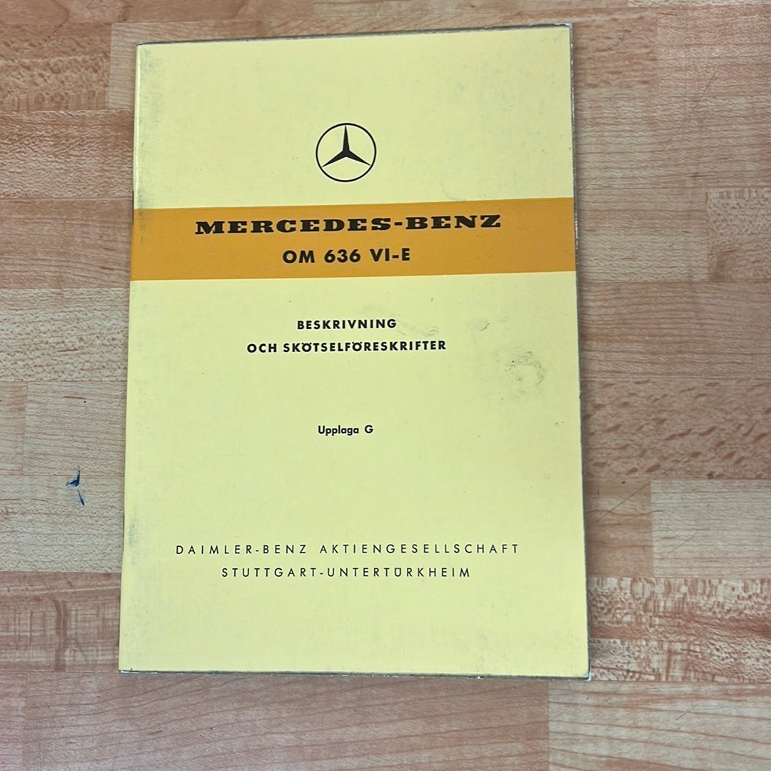 Mercedes-Benz OM 636 VI-E Beskrivning och Sköts.. | Köp på Tradera ...
