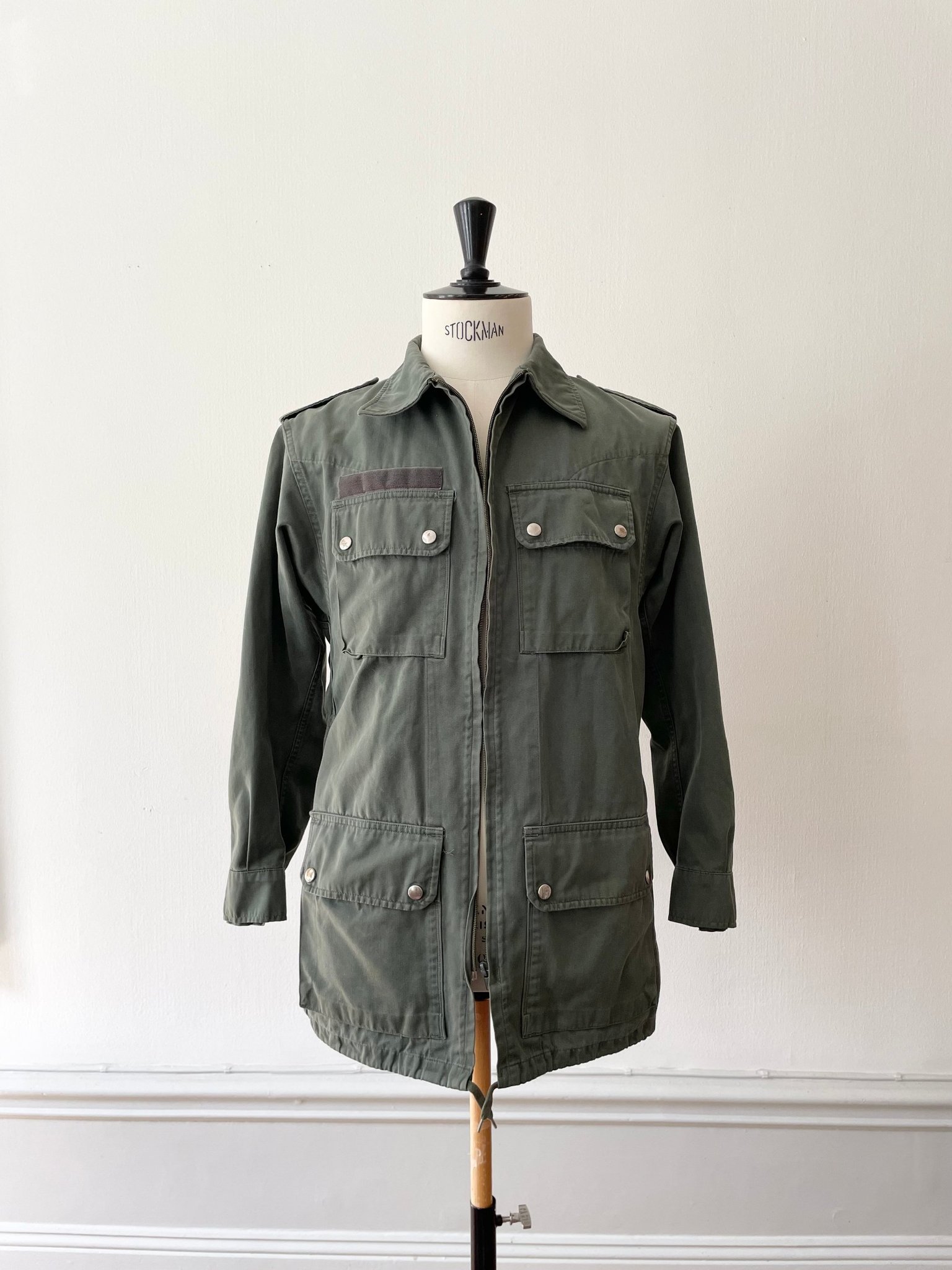 80s Vintage French Airforce HBT Mechanic Jacket.. | Köp på Tradera ...