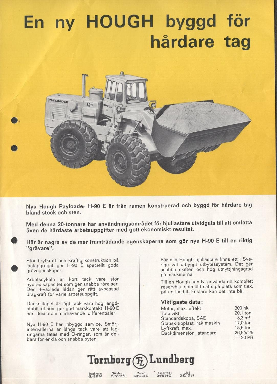 Produktblad Hough Payloader H-90 | Köp på Tradera (599330724)