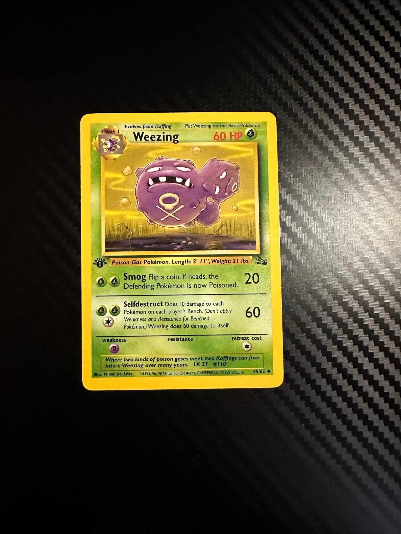 1st edition Weezing 45/62 - Fossil - Pokémon kort | Köp på Tradera ...