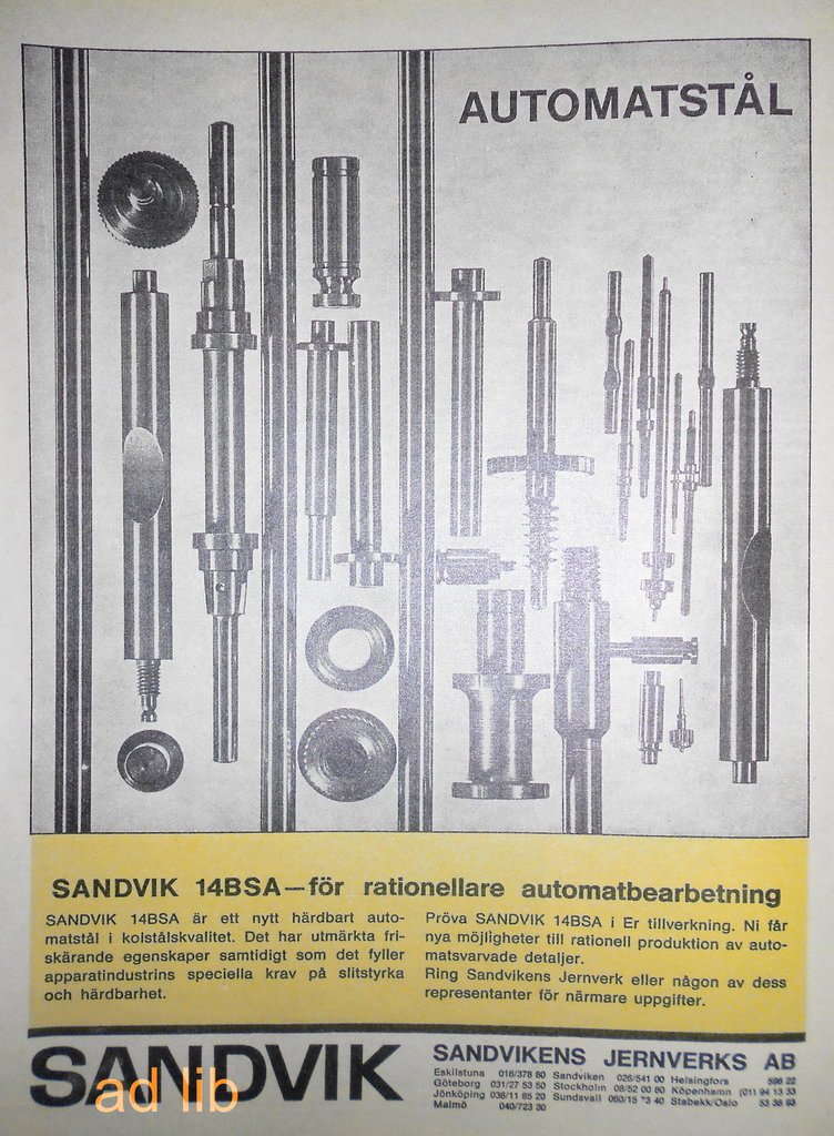SANDVIK AUTOMATSTÅL SANDVIKENS JERNVERKS AB TID.. | Köp på Tradera ...
