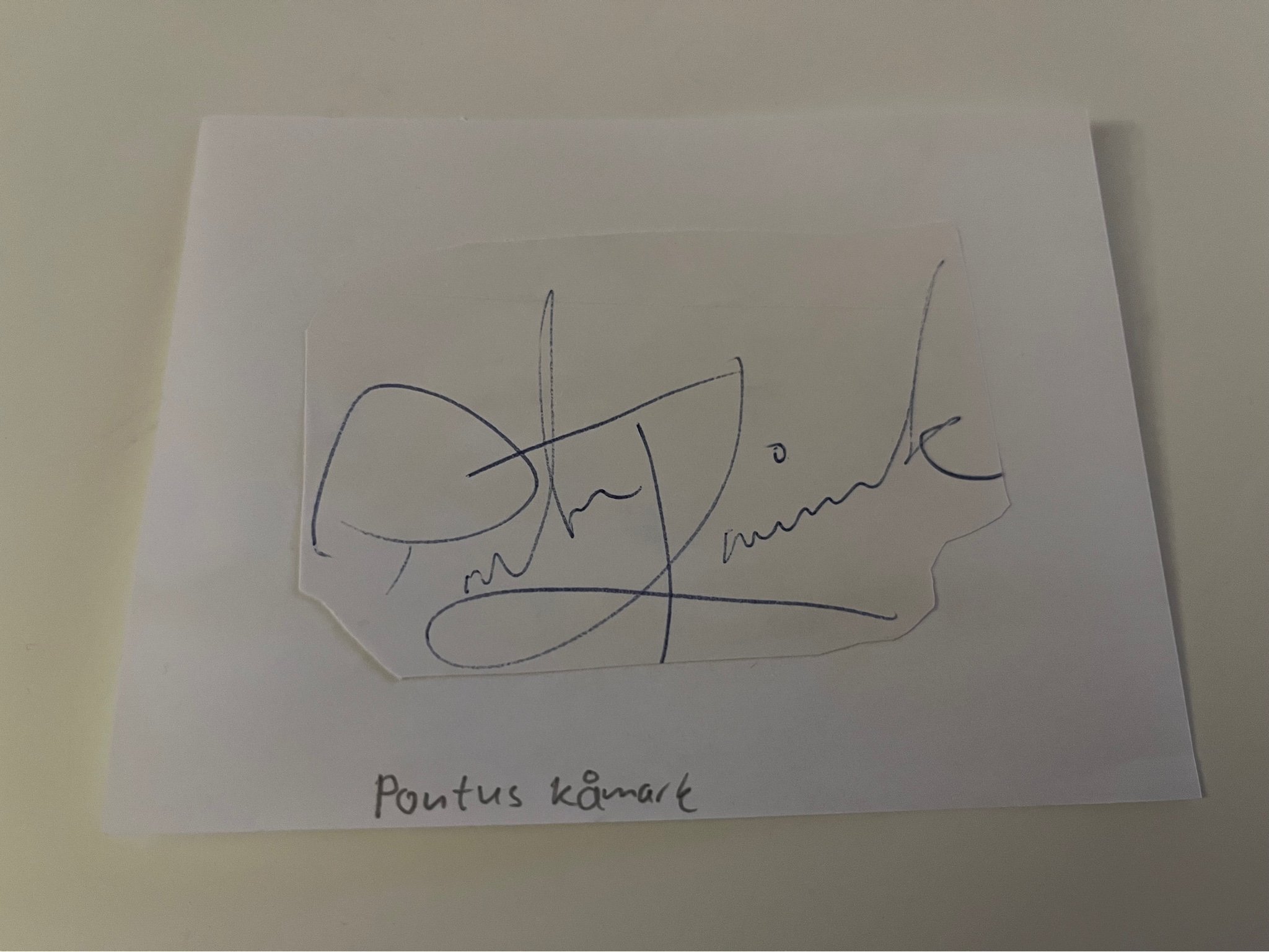 Pontus Kåmark - ÄKTA autograf *Se bilder* | Köp på Tradera (637517820)