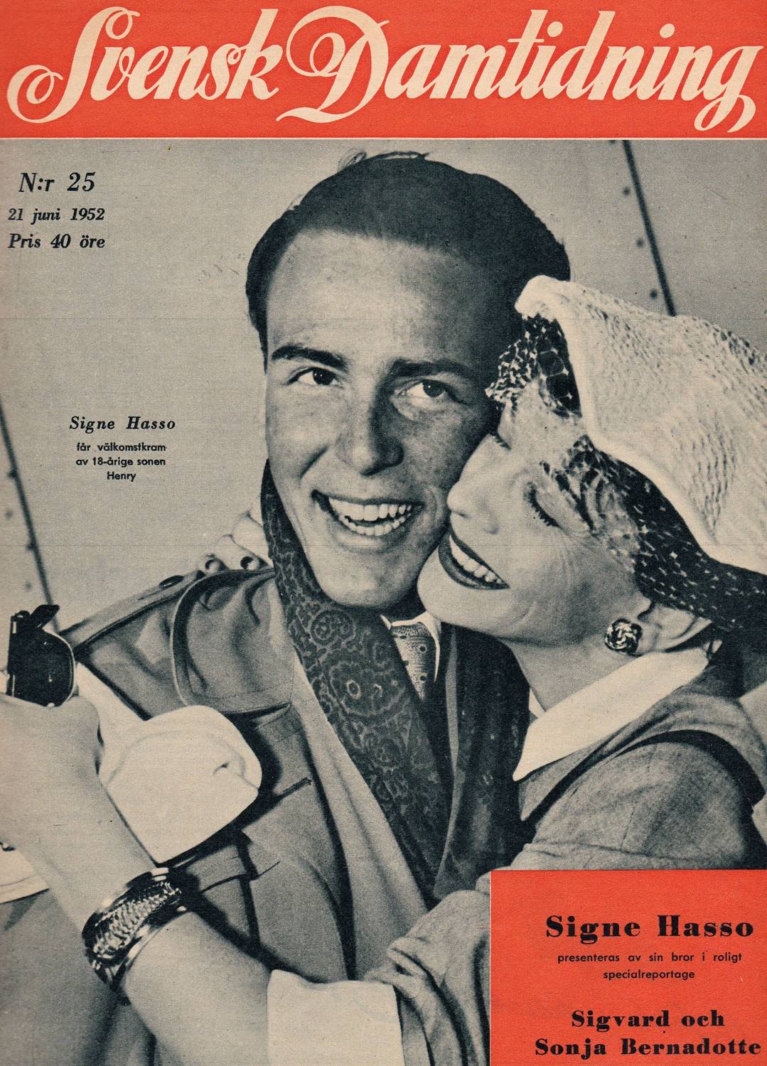 S-D 1952-25 Signe Hasso..Henry Olsson..Sigvard .. | Köp på Tradera ...