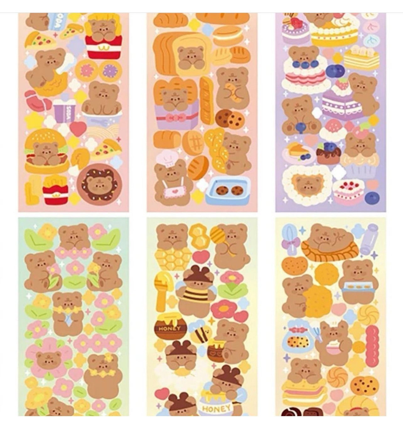 6 ark klistermärken / stickers med olika nallar.. | Köp på Tradera ...