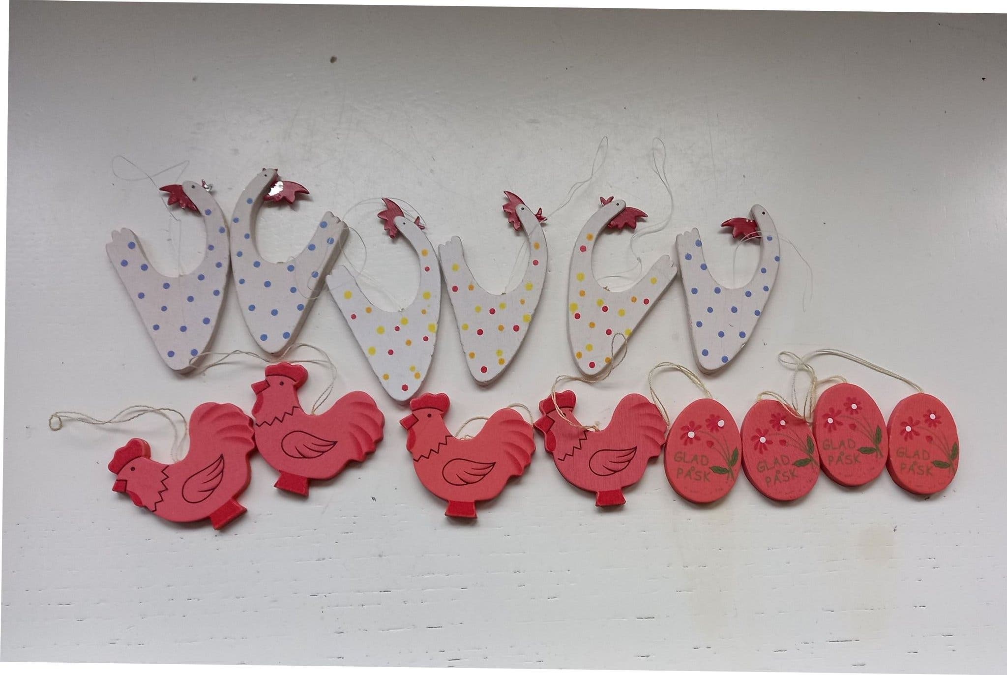 Fint pynt till påskriset, tillverkade i trä , 1.. | Köp på Tradera ...