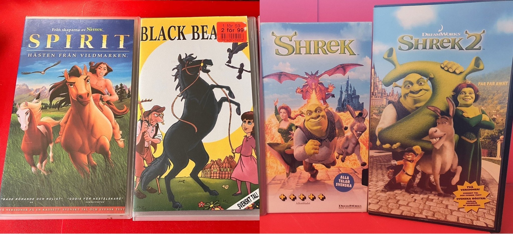(RB) Black Beauty + Shrek 1 & 2 + Spirit Hästen.. | Köp på Tradera ...