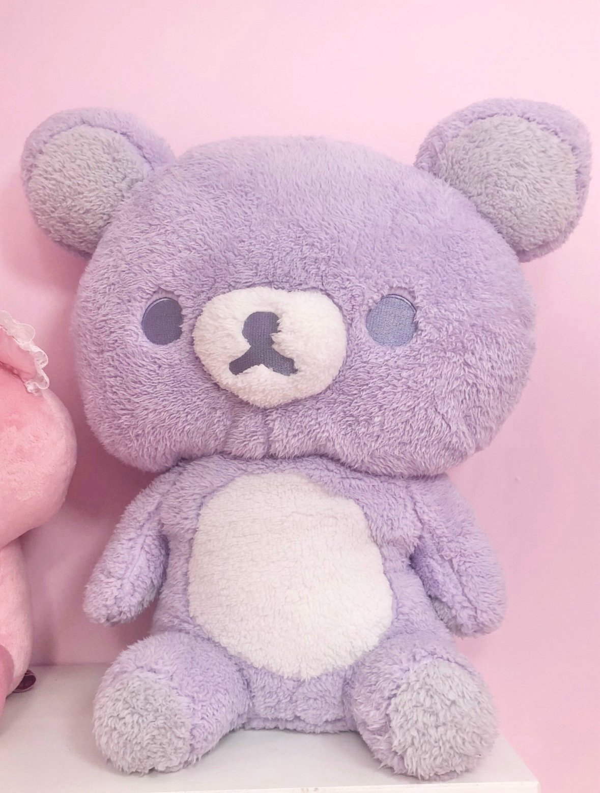 BIG rilakkuma 2014 pastel purple plush fluffy k.. | Köp på Tradera ...
