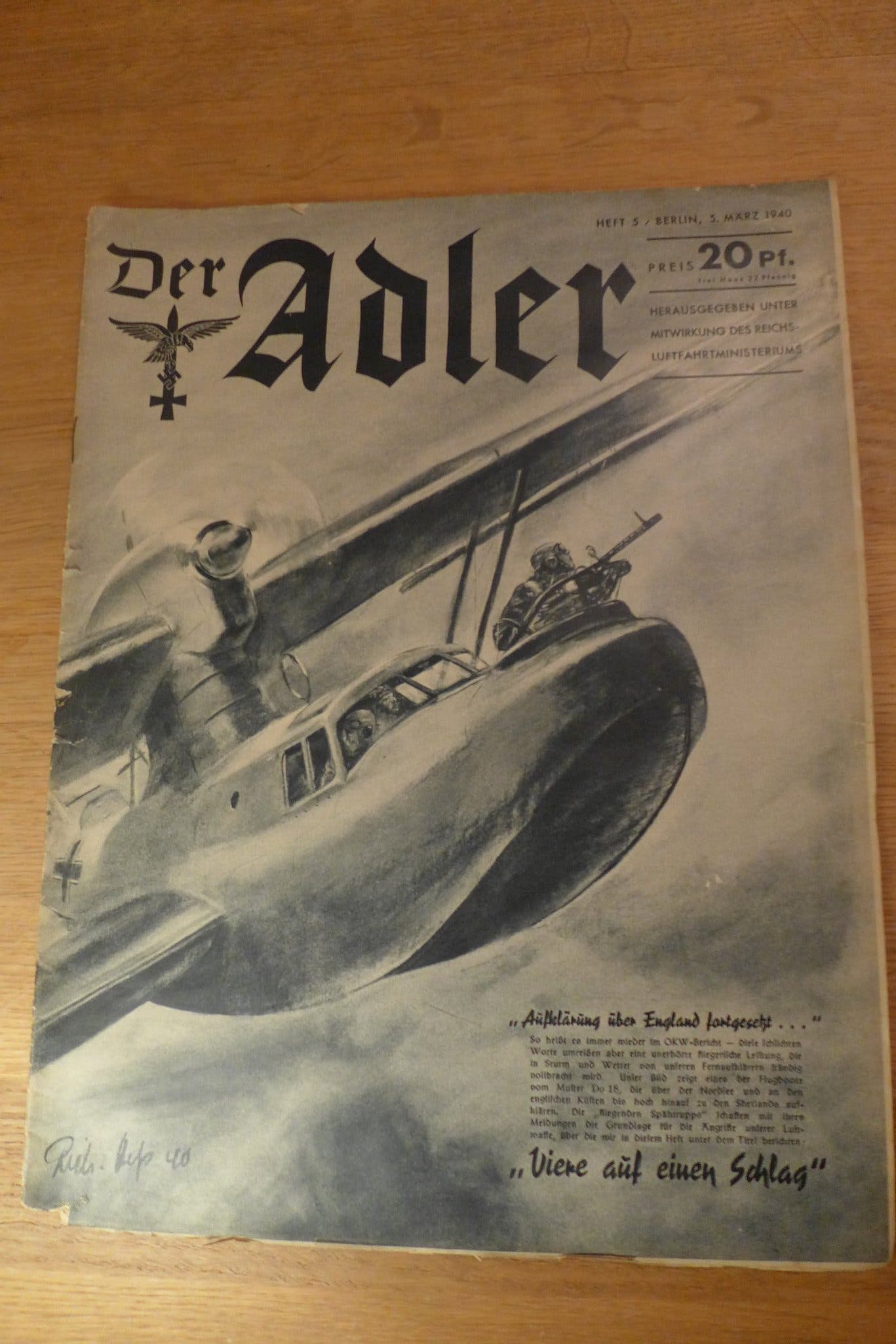 Nazi - Der Adler nr 5 1940 - tysk propaganda - .. | Köp på Tradera ...