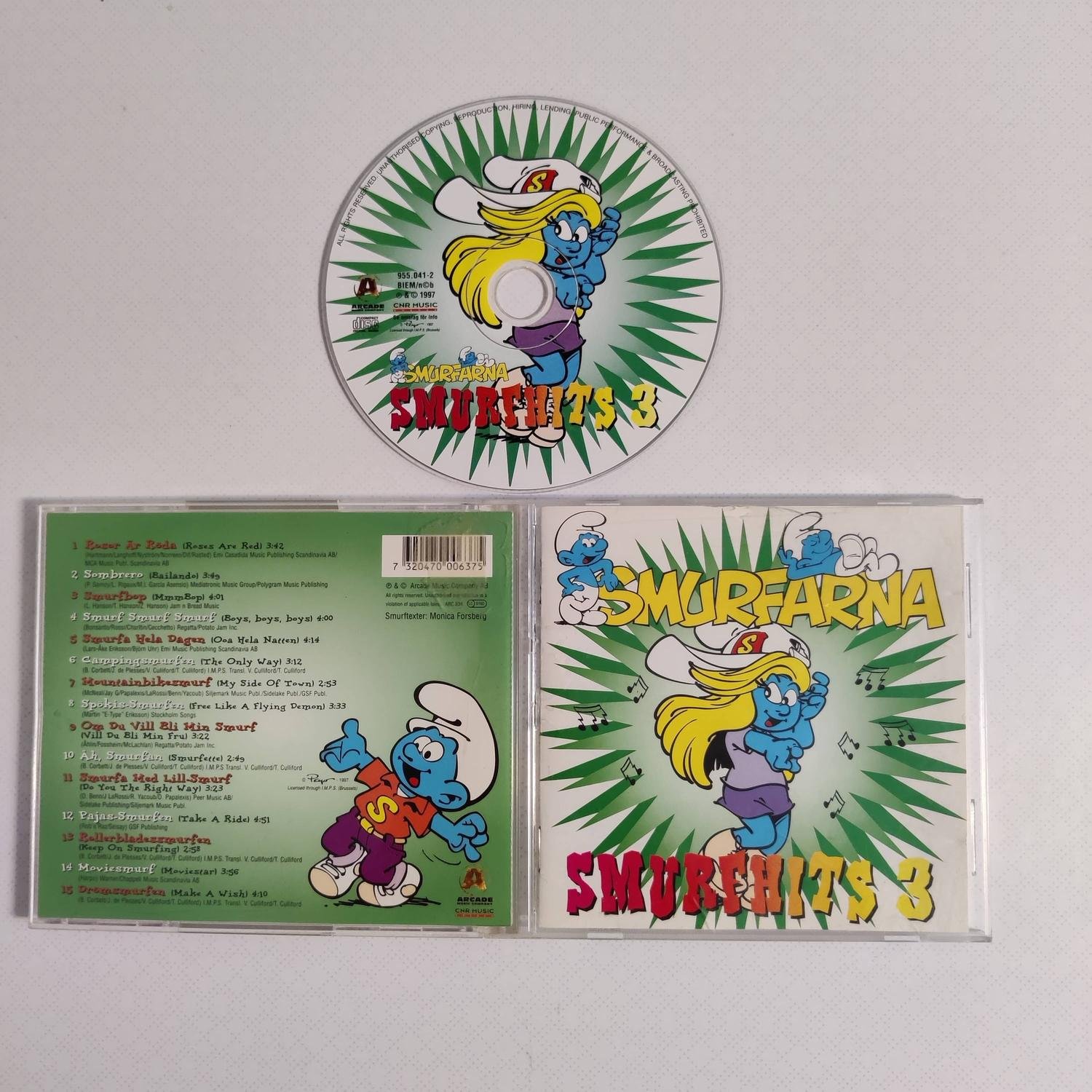 Smurfarna - Smurfhits 3 CD 1997 VG+/EX Smurfan .. | Köp på Tradera ...