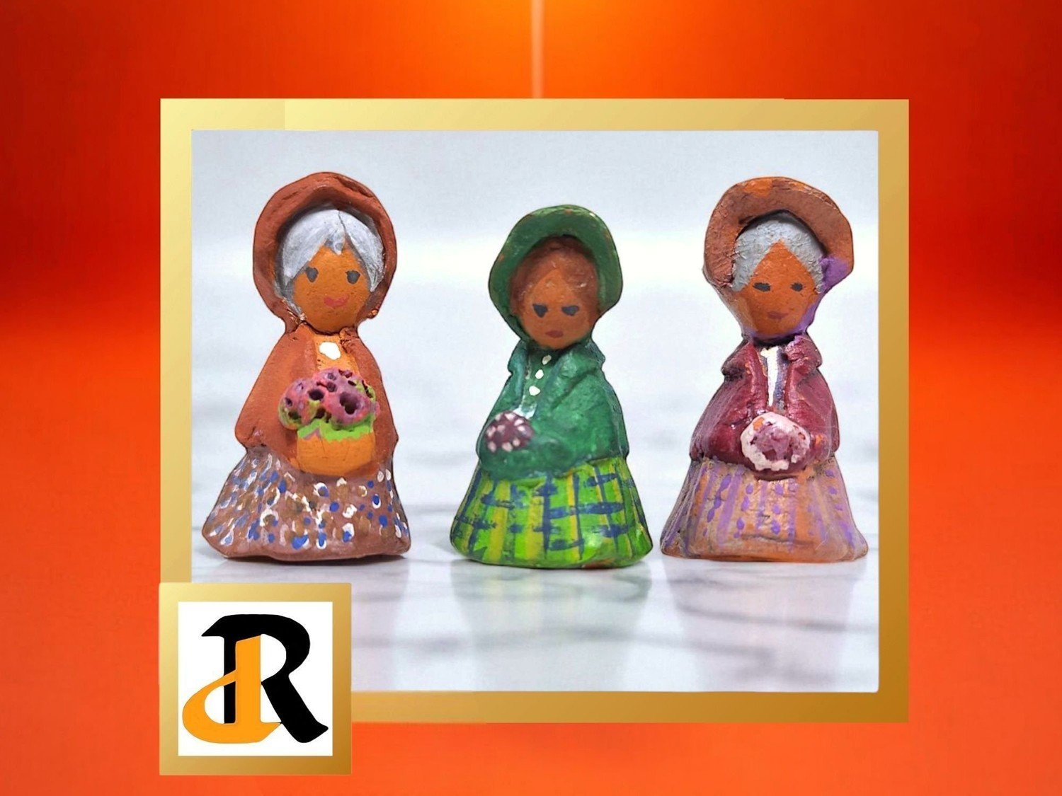 Gamla miniatyr Keramiska figurer signerade i bo.. | Köp på Tradera ...