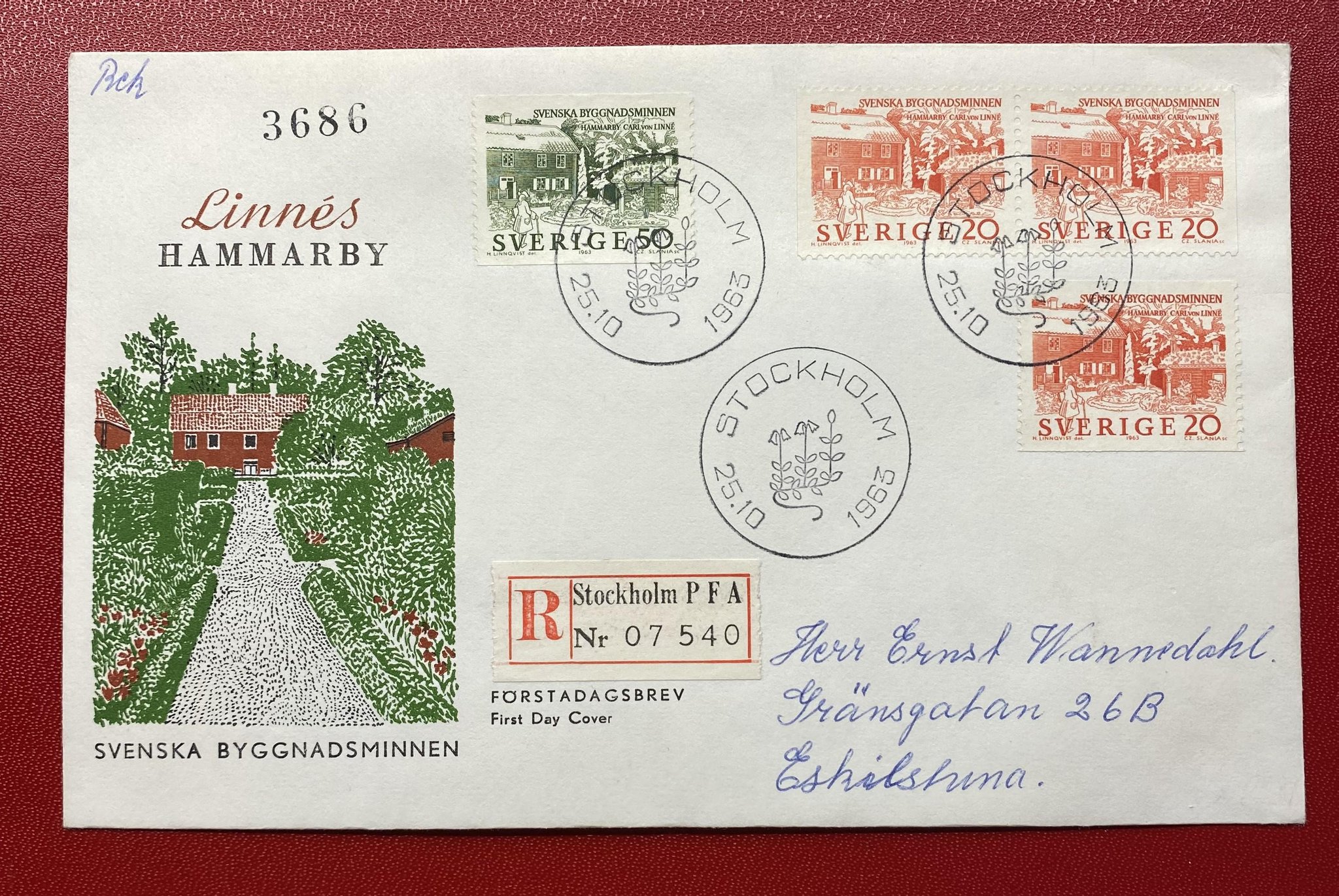 FDC - Vinjett - Postgånget - 25.10.1963 | Köp på Tradera (641120808)