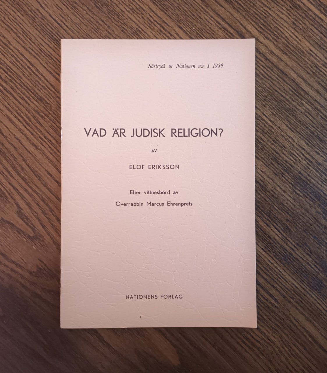 Svensk nazi - Vad är judisk religion? (1939), N.. | Köp på Tradera ...