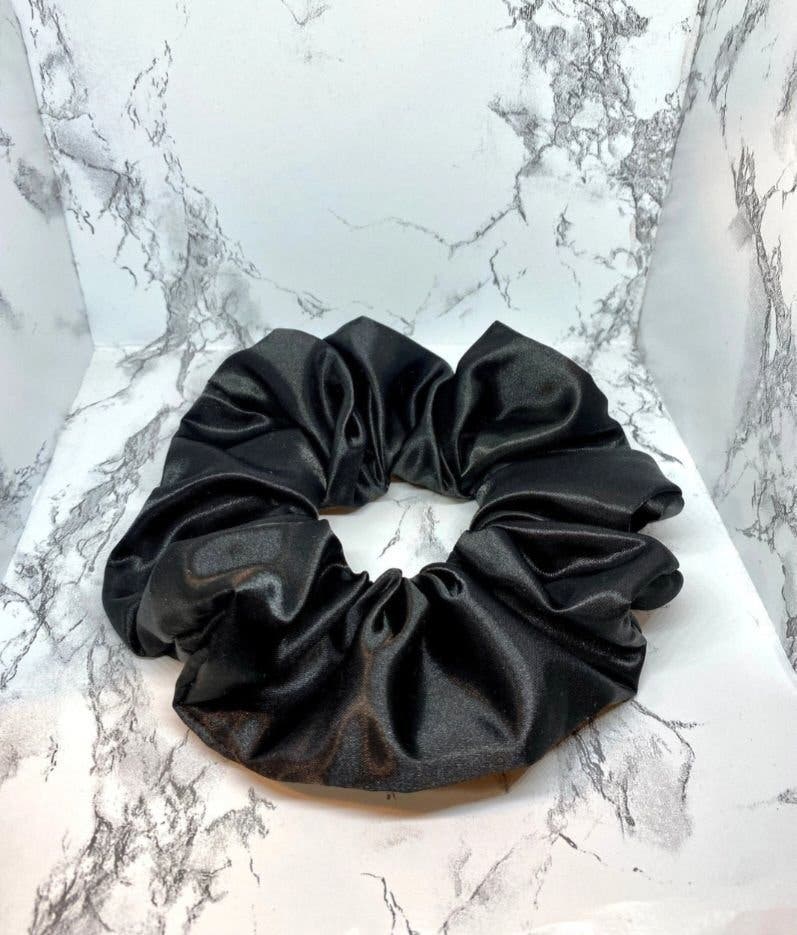 Svart överdimensionerad XXL Scrunchie hårsnodd .. | Köp på Tradera ...