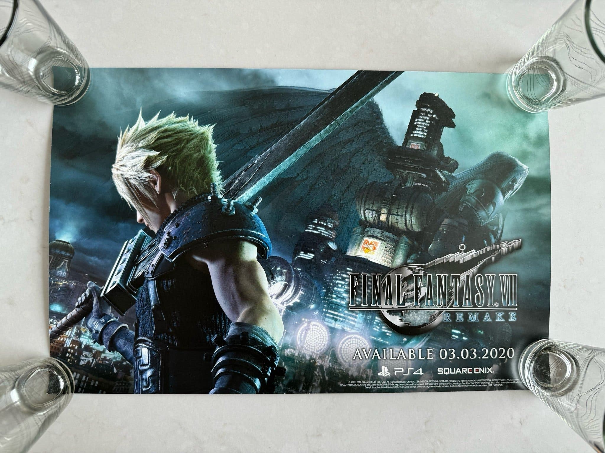 Dubbelsidig Final Fantasy VII Remake promo poster | Köp på Tradera ...
