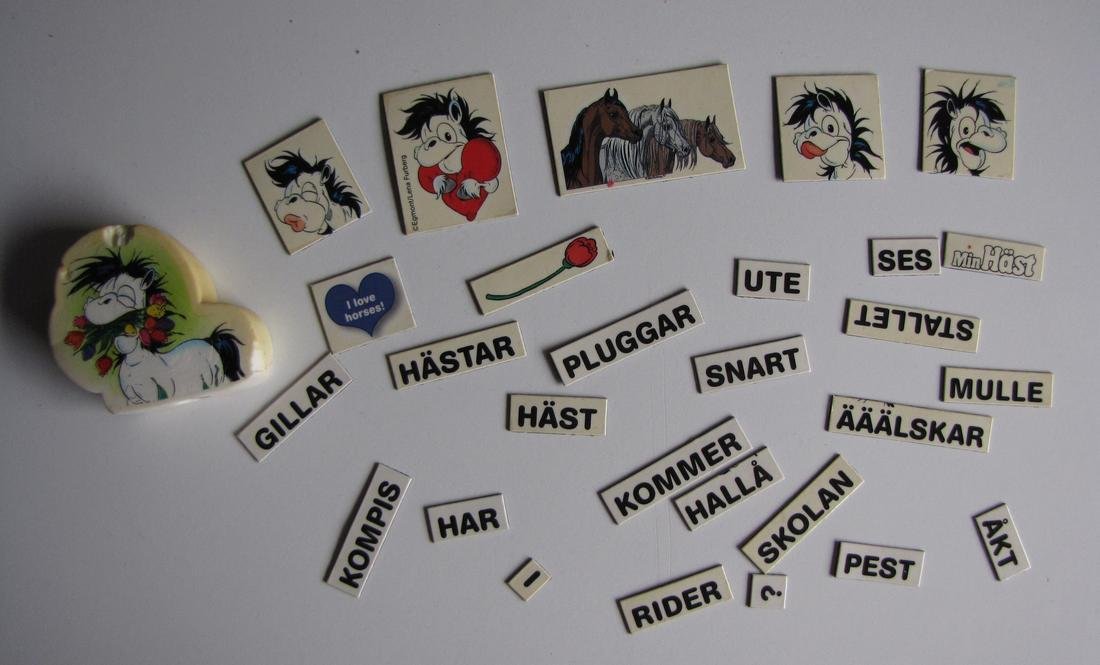 Mulle sudd + 28 Magneter Min Häst Ord Meningar .. | Köp på Tradera ...