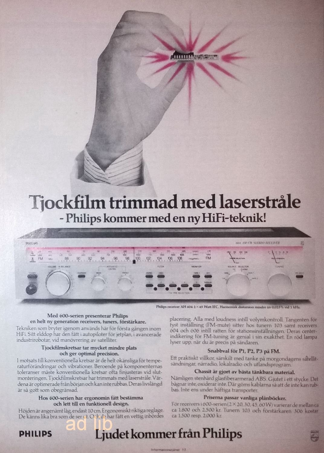 PHILIPS - 600-SERIEN MED NY HI-FI TEKNIK, REKLA.. | Köp på Tradera ...