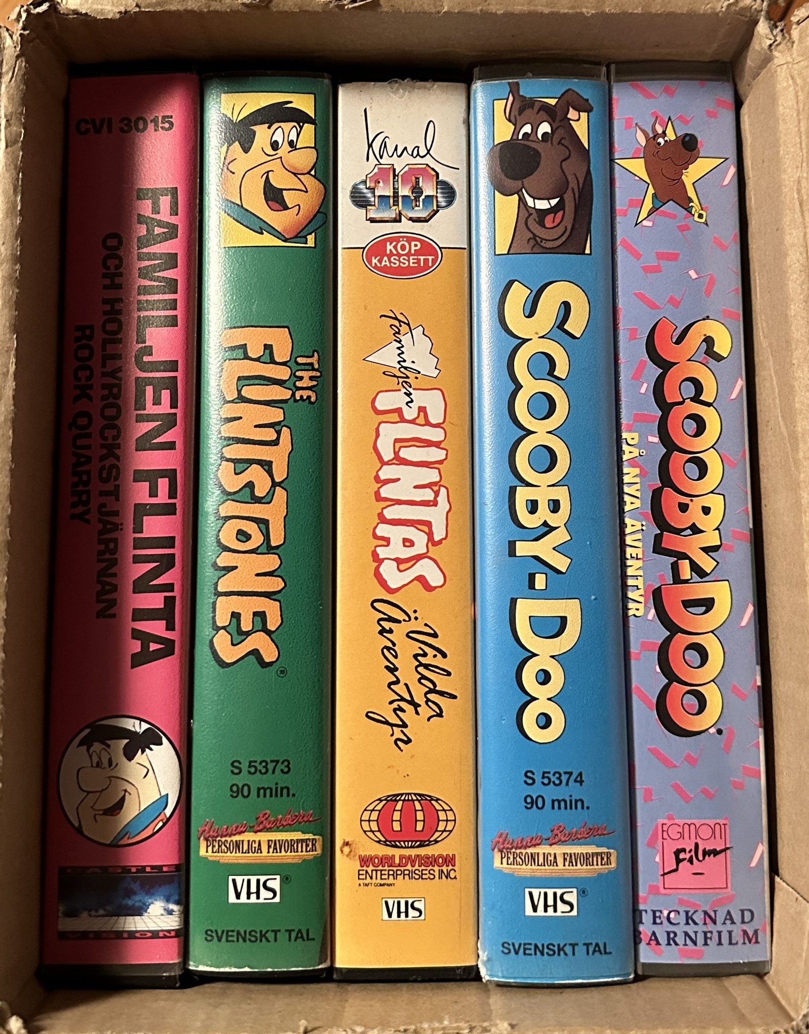 5 VHS - Hanna-Barbera personliga favoriter Scooby-Doo Familjen Flinta ...
