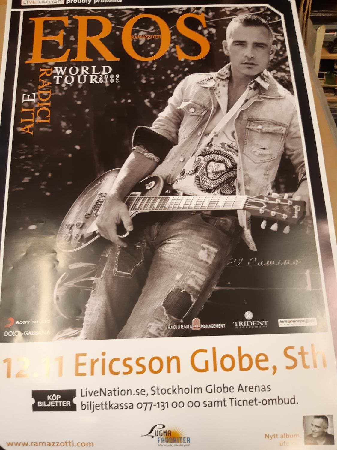 Poster Eros Ramazotti 2.. | Köp från RecordHunterSweden på Tradera ...